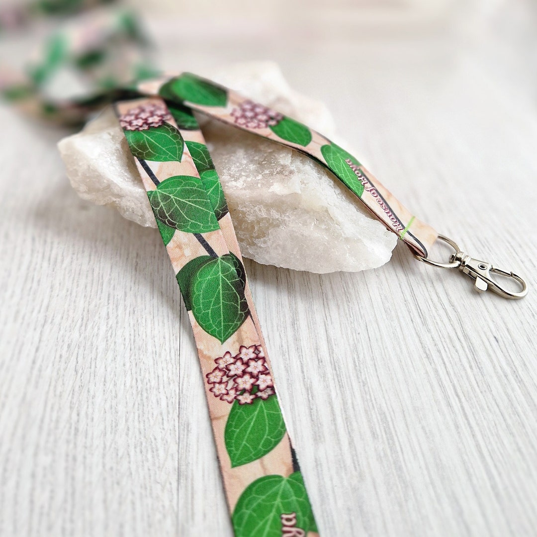 Vining Plants Lanyard Keychain Floral Keyring, Botanical Inspired, Hoya ...