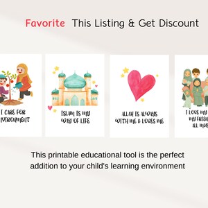 Islamic Affirmations Cards Printable Flashcards Islamic Montessori ...
