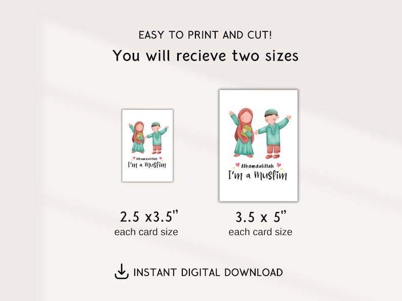 Islamic Affirmations Cards Printable Flashcards Islamic Montessori ...