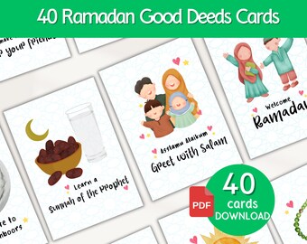 Ramadan 30 Good Deeds List Printable for Kids - Etsy
