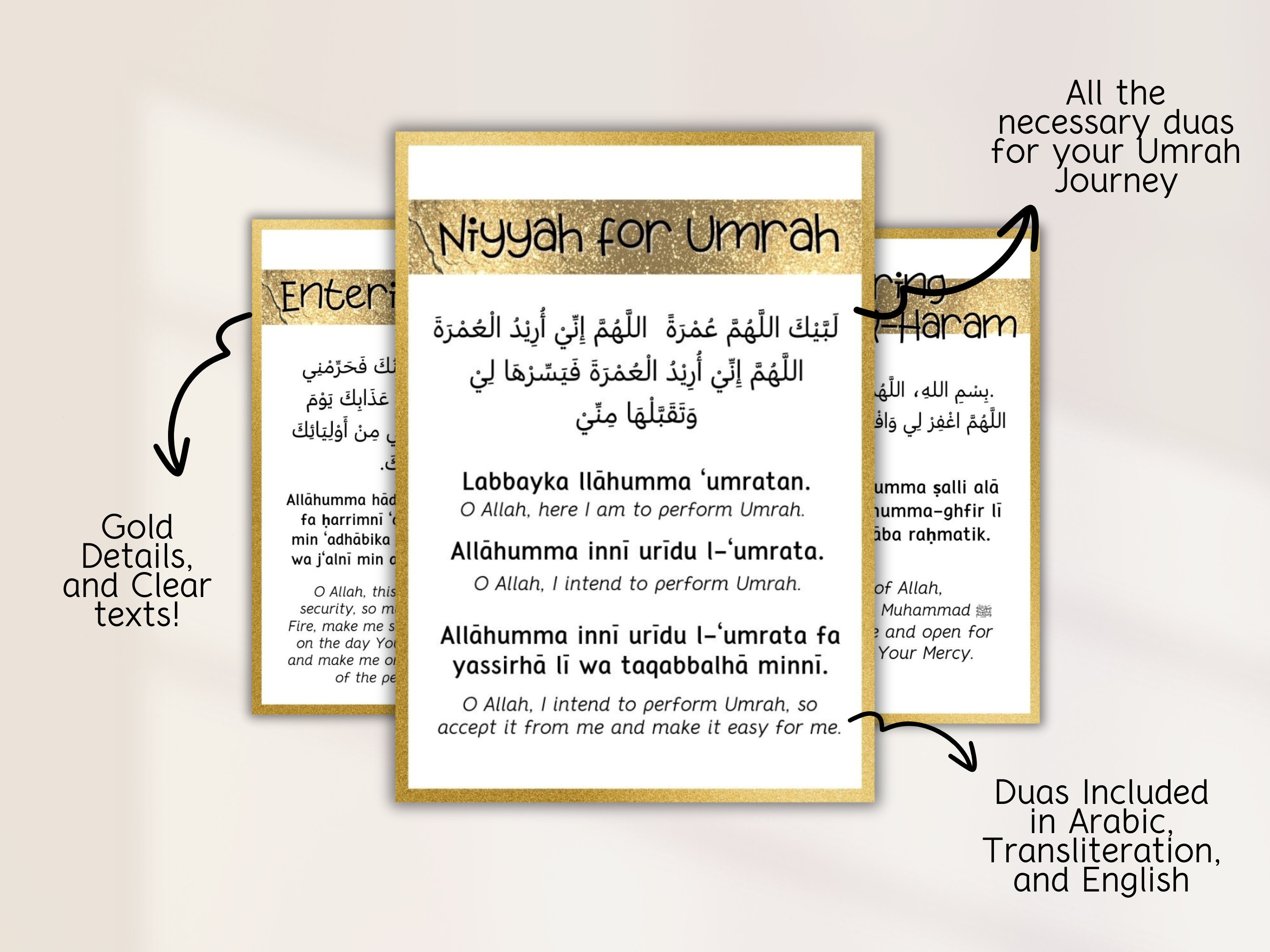 Umrah Dua Cards Printable Islamic Flashcards, Islamic Dua Cards, Umrah ...