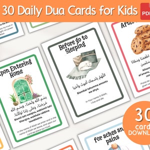 Kids Dua Cards Printable Dua for Kids English and Arabic Dua - Etsy