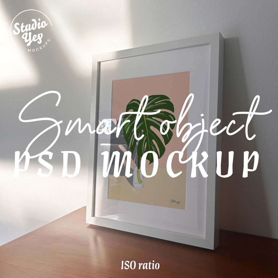 Simple Frame Mockup PSD, Realistic Frame With Shadows, Adjustable ...
