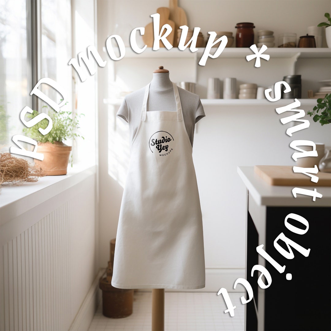 Apron on Mannequin Mockup, White Apron PSD Mockup,barista Apron Mockup ...