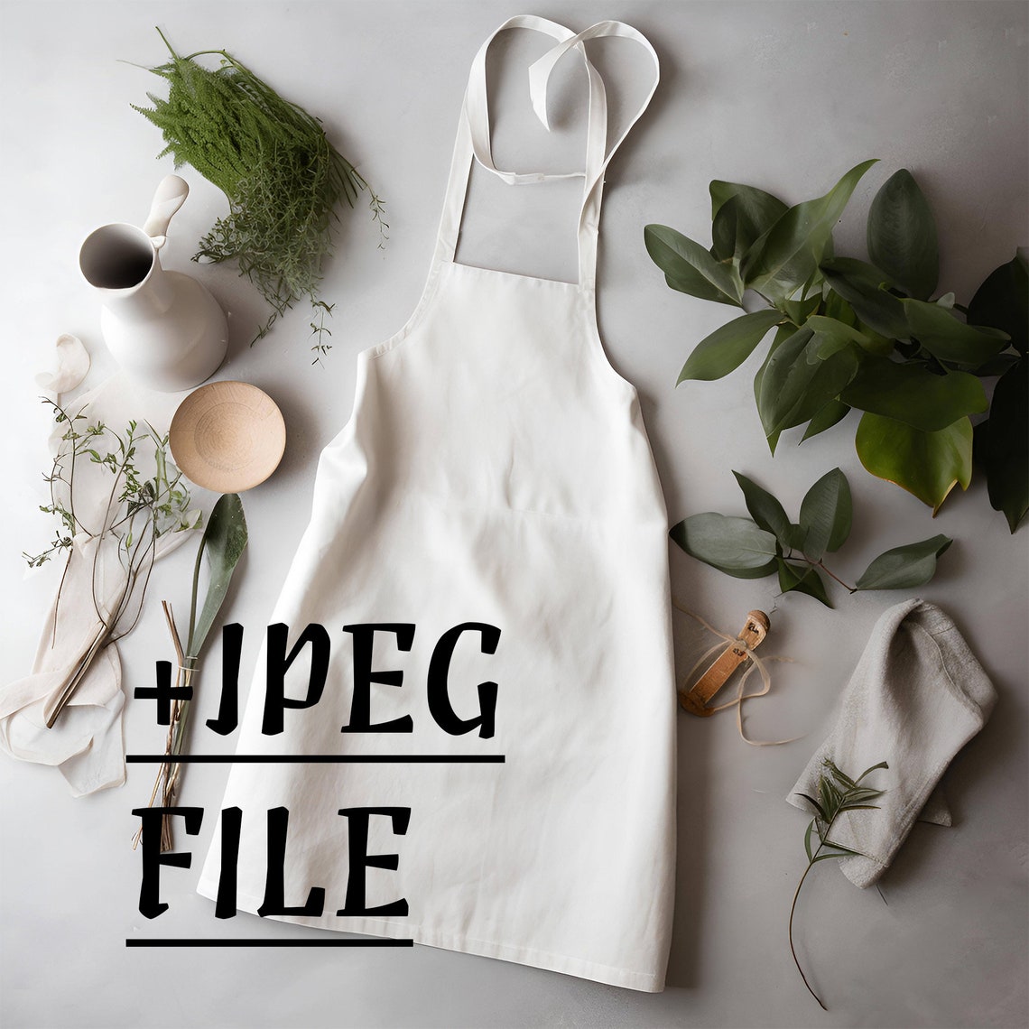 Flat Lay Apron Mockup, White Apron PSD Mockup,barista Apron Mockup ...
