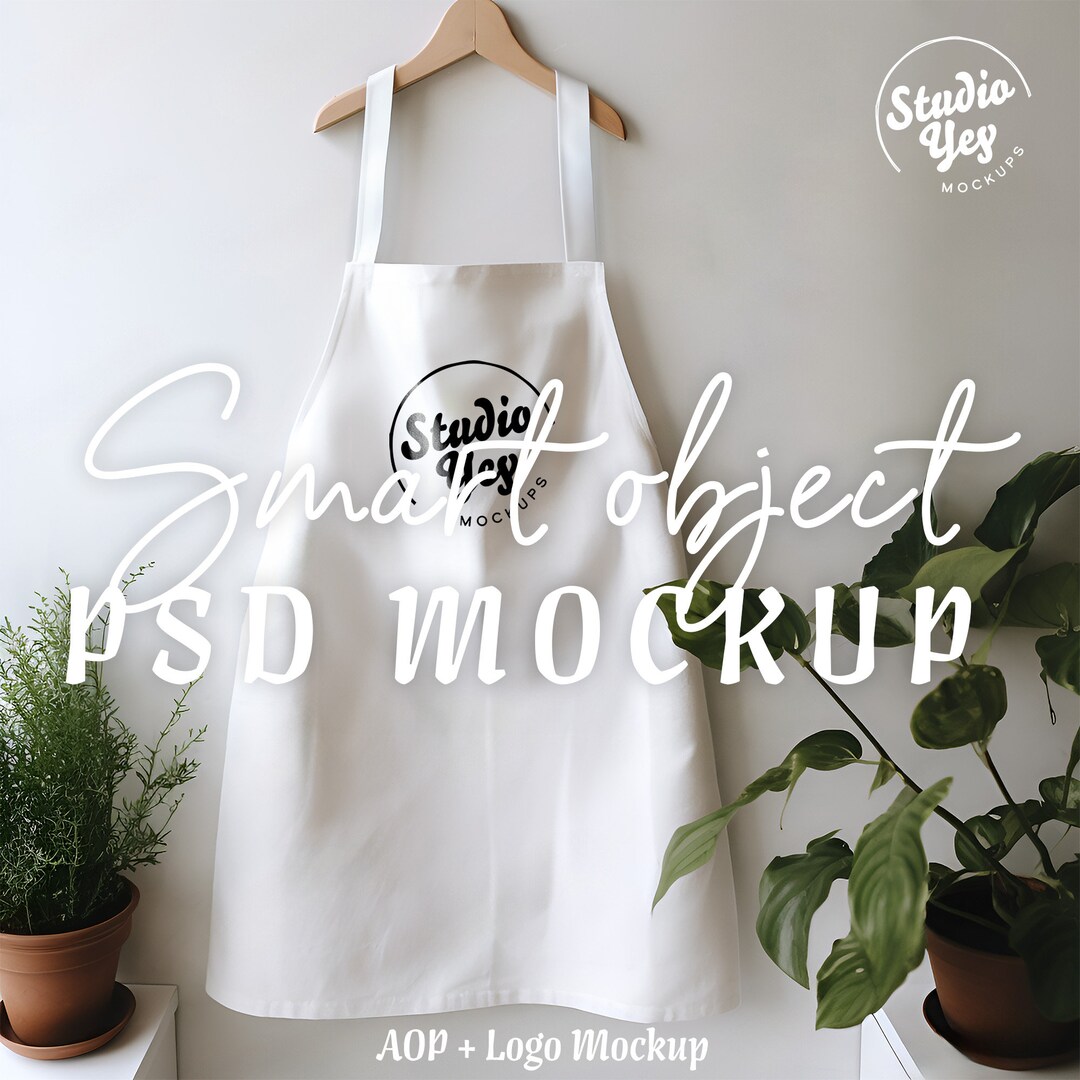 Hanging Apron/ All Over Print Mockup/ Mockup for Photoshop/ Barista ...