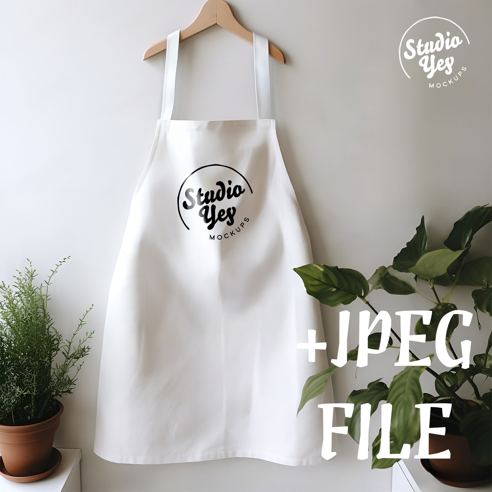 Hanging Apron/ All Over Print Mockup/ Mockup for Photoshop/ Barista ...