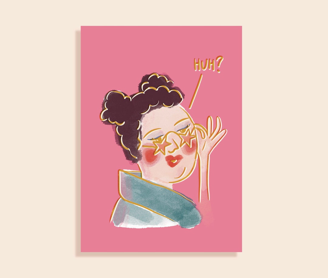 Art Print Sassy Girl Huh - Etsy
