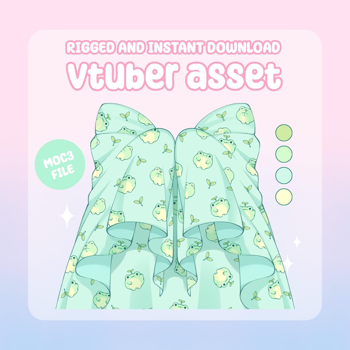 Vtuber Asset - Rigged Froggy Blanket, Moc3 File, Outfit for Vtuber ...
