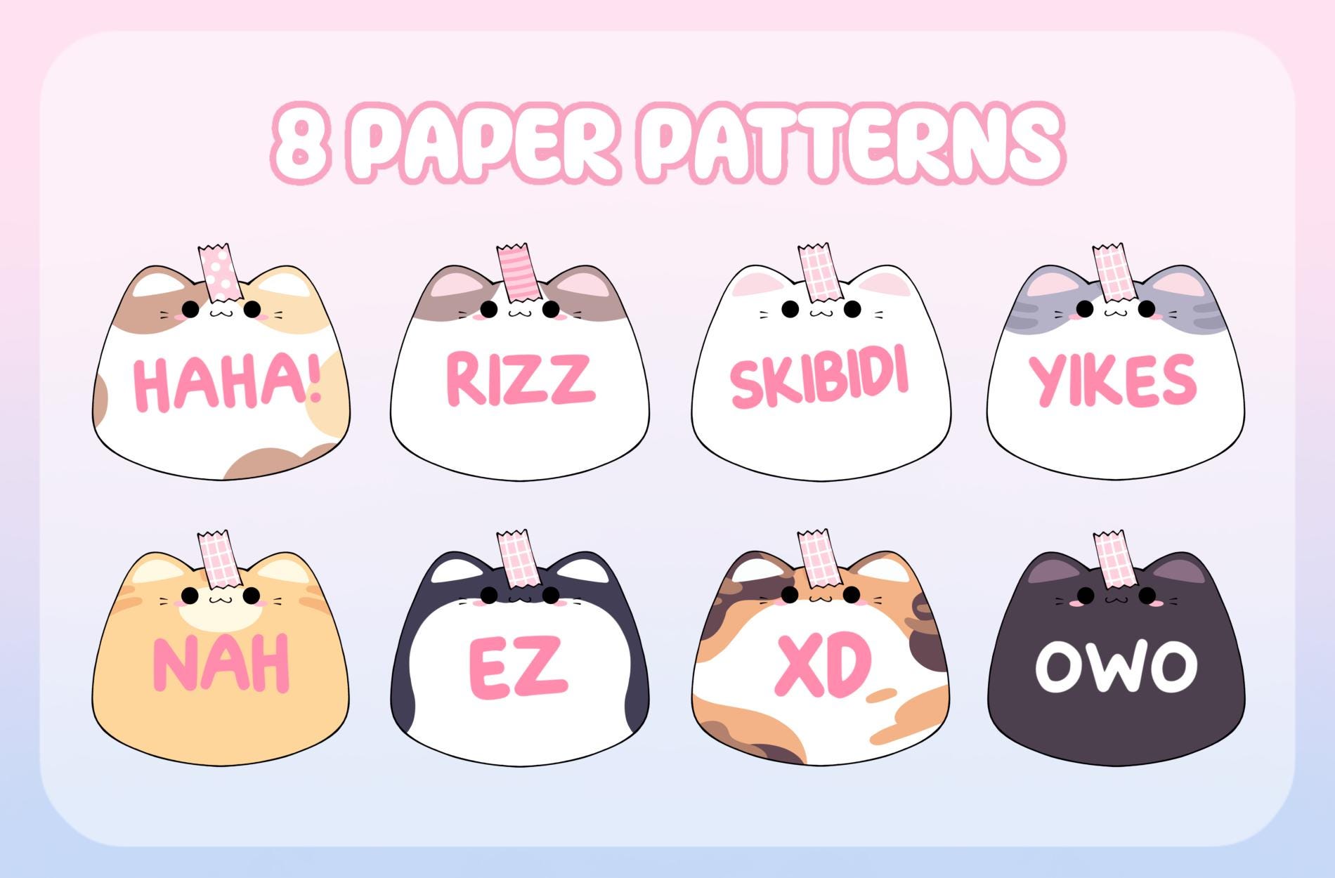 Vtuber Asset - Rigged Cat Sticky Notes, Moc3 File, Customizable Cat ...