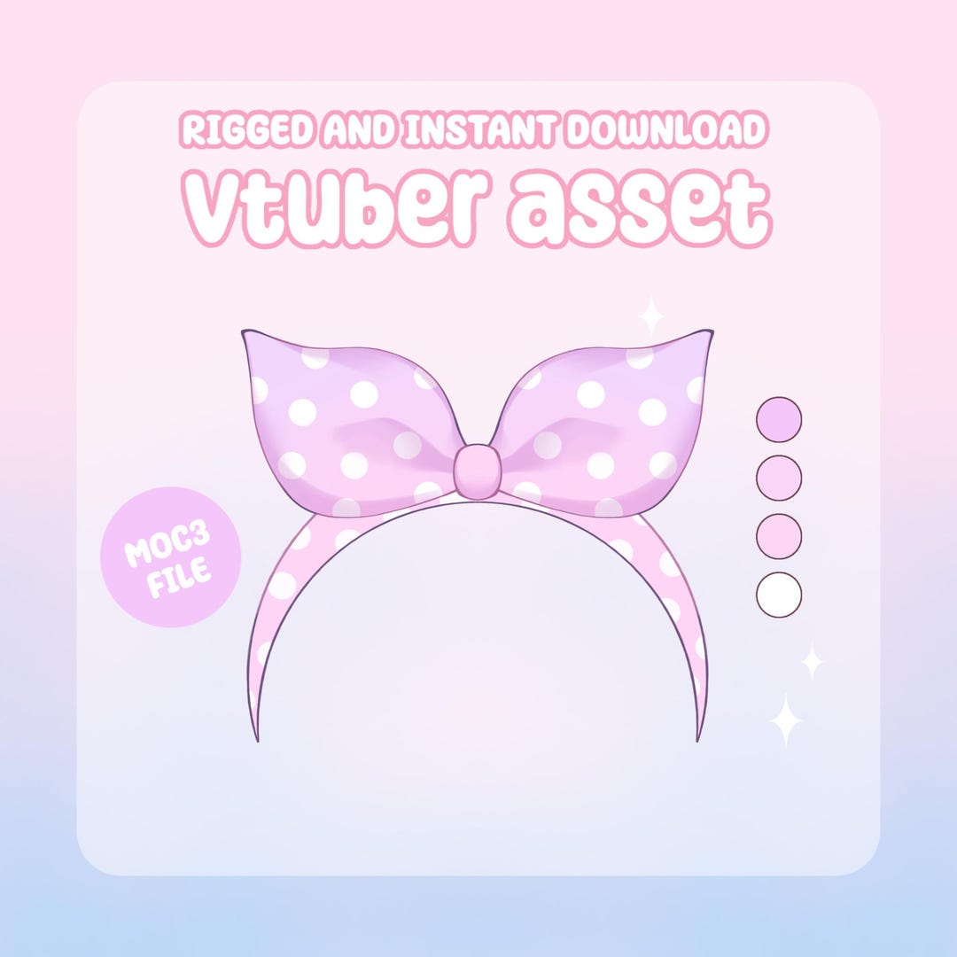 Vtuber Asset - Rigged Cute Headband Accessory for Vtube Studio, Moc3 ...