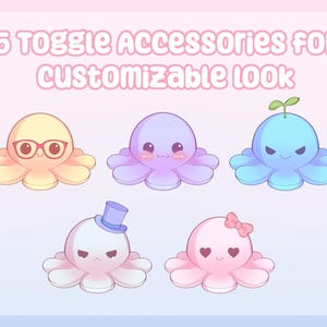 Vtuber Asset - Rigged Octopus Mood Plushie, Moc3 File, Customizable ...