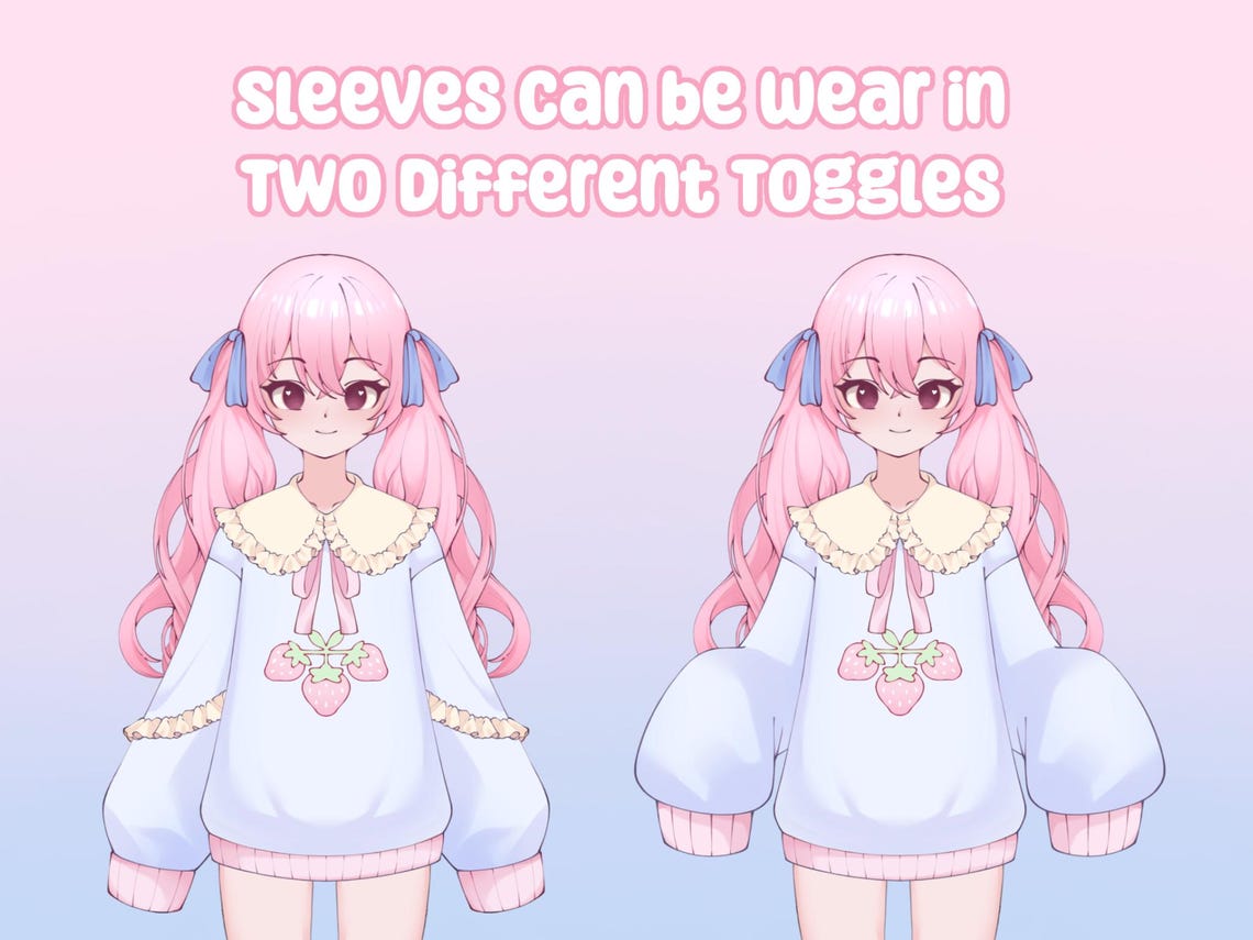 Vtuber Asset - Rigged Cozy Berry Sweater, Moc3 File, Customizable ...