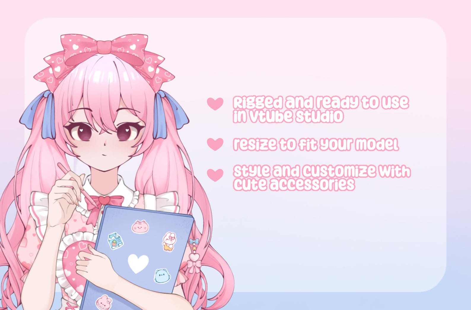 Vtuber Hand Asset - Rigged Pen and Tablet, Mouse Tracking Pen, Moc3 ...