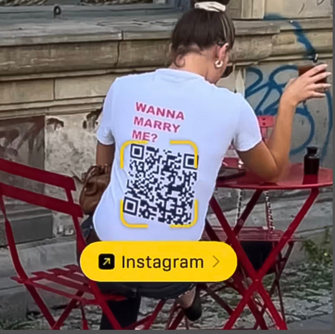 Instagram QR Code Tshirt Tiktok Viral Meme Pickup Followers, Custom QR ...
