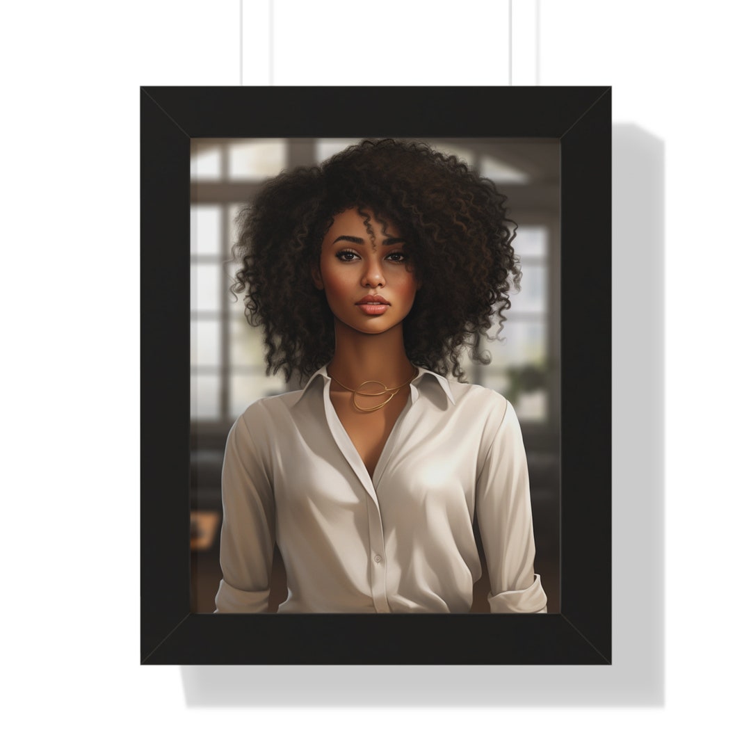 Beautiful Office Lady Framed Vertical Poster - Etsy