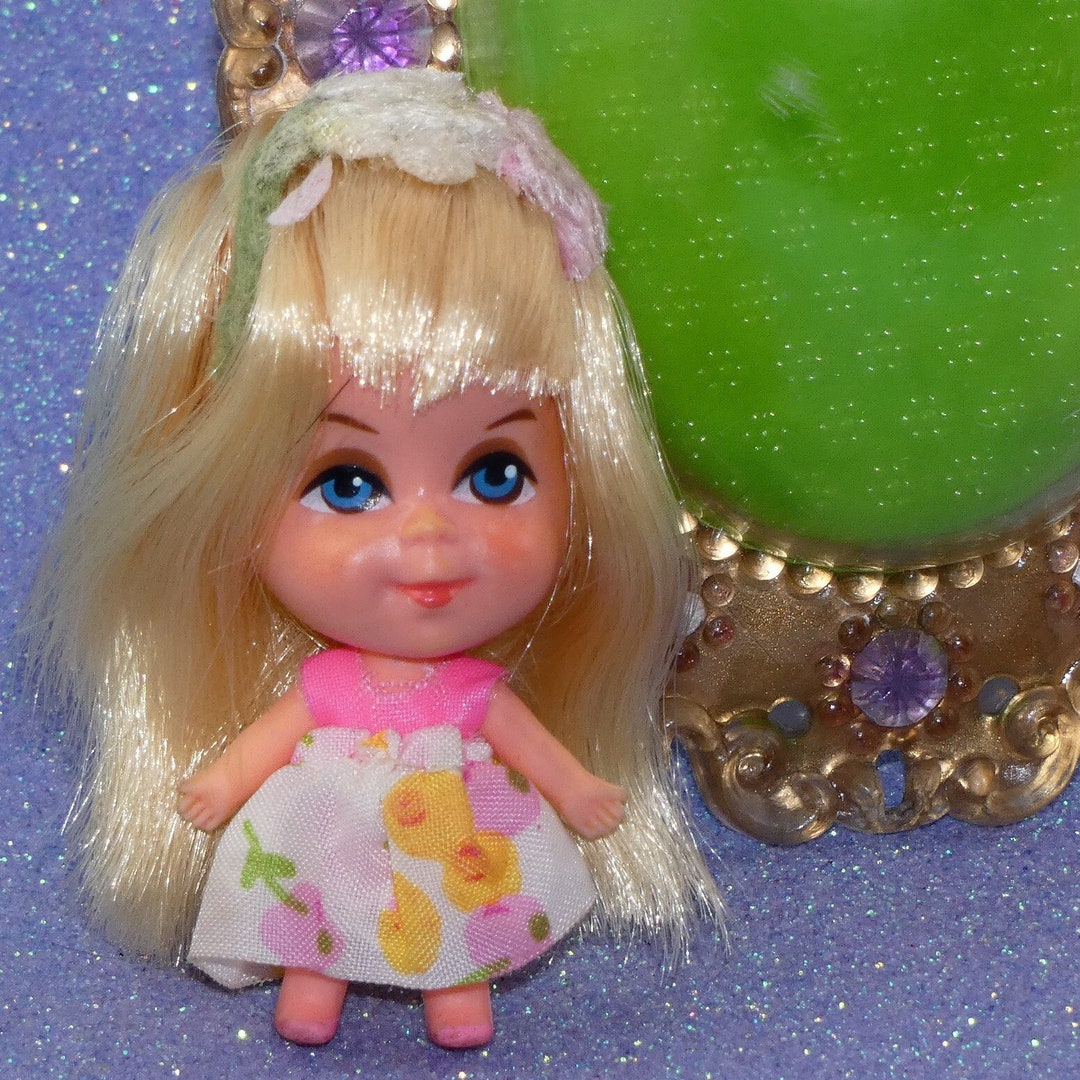 1960s Mattel Liddle Kiddles Lucky Locket LOLA Mini Doll LONG HAIR ...