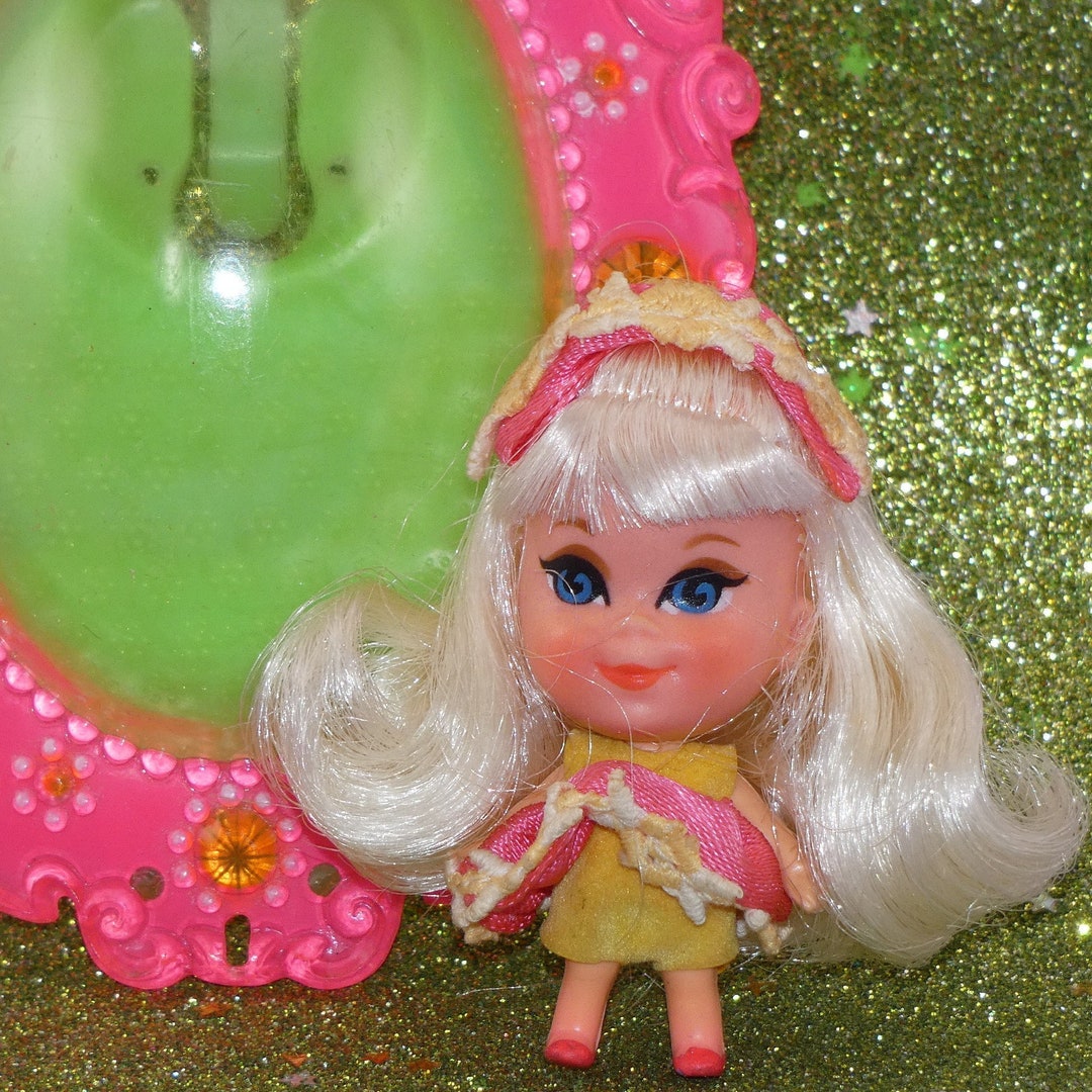 Mattel Liddle Kiddle Lucky Locket LAVERNE Jewelry Doll & Case PASTEL ...