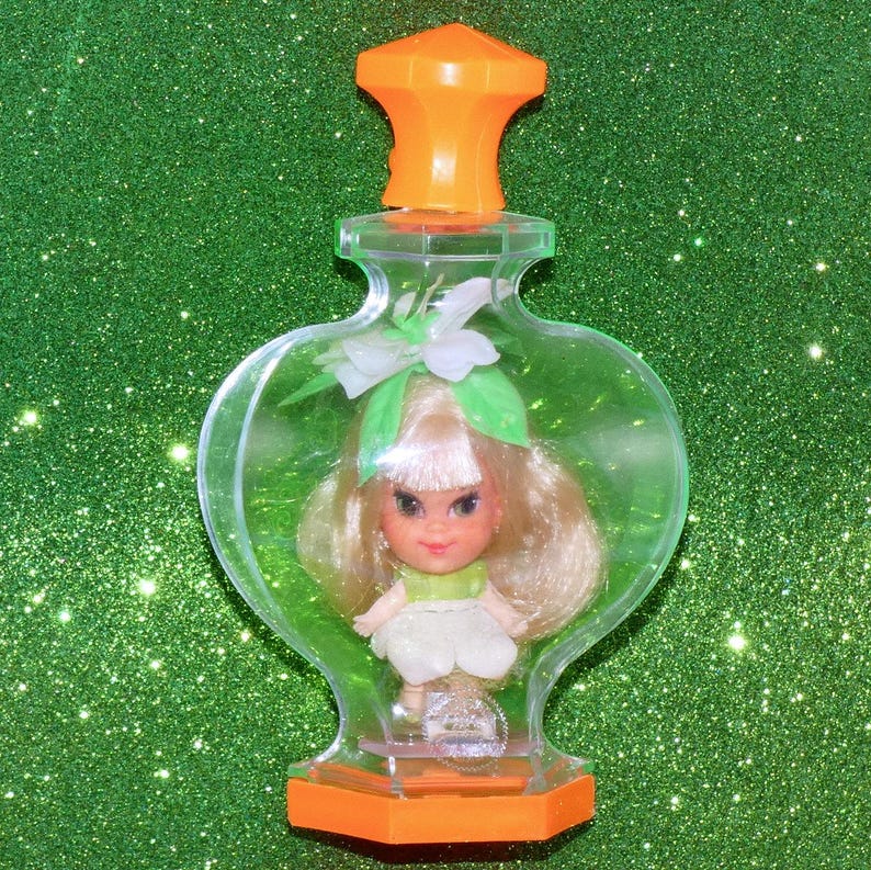Vintage 1960s Mattel Liddle Kiddle Kologne Dolls in Cologne Bottles ...