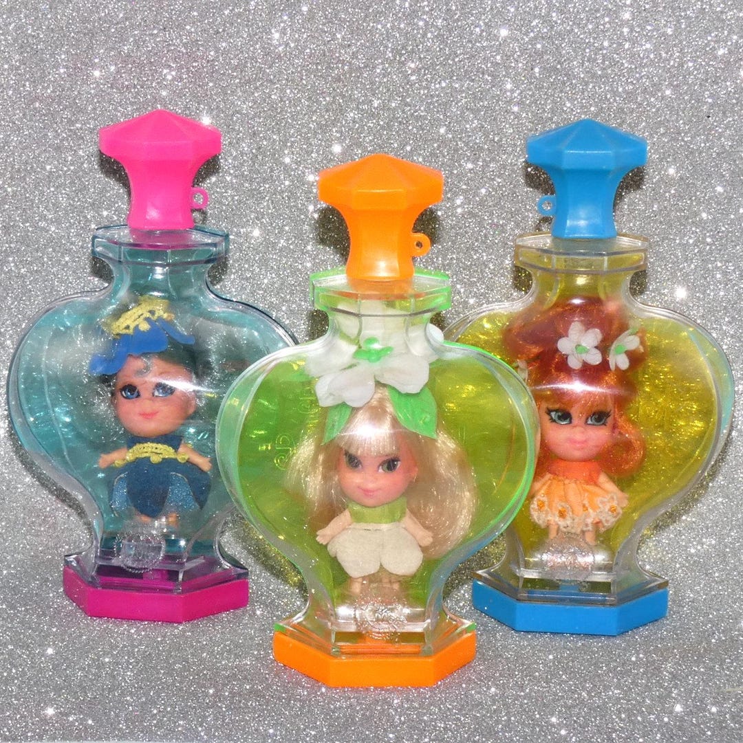 Vintage 1960s Mattel Liddle Kiddle Kologne Dolls in Cologne Bottles ...
