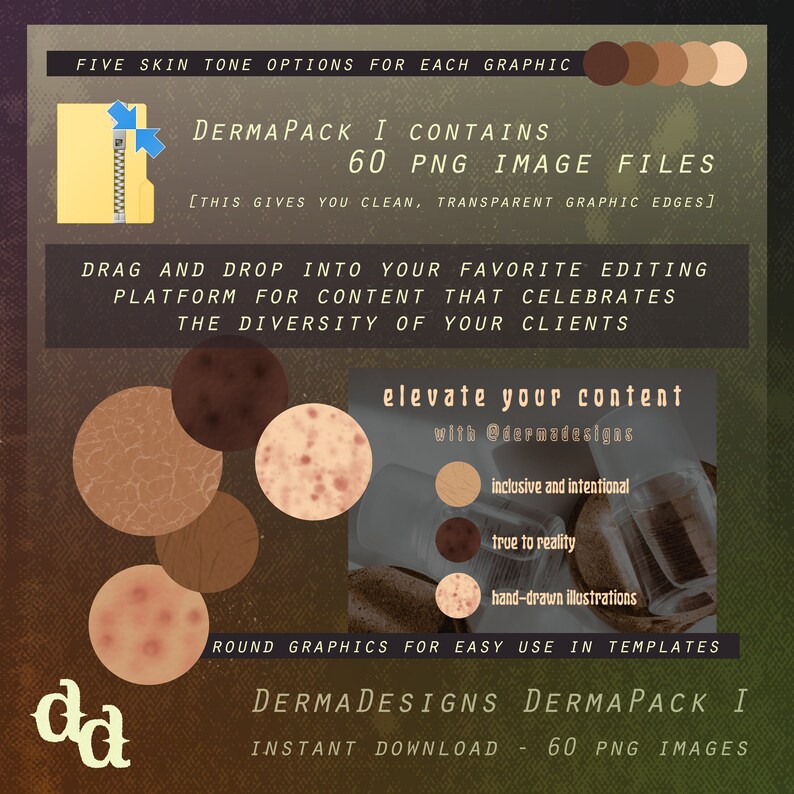 Dermapack I: Skin Illustrations for Estheticians and Skincare Content ...