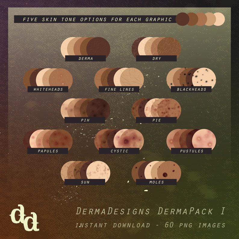 Dermapack I: Skin Illustrations for Estheticians and Skincare Content ...