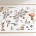Personalized Animal World Map Print, Nursery Map, Kids Poster ...