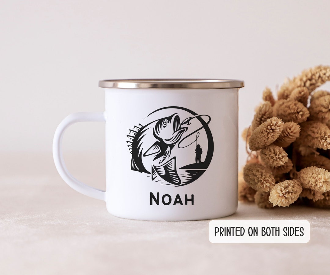 Personalized Fishing Mug, Custom Fisherman Gift, Fishing Coffee Cup ...