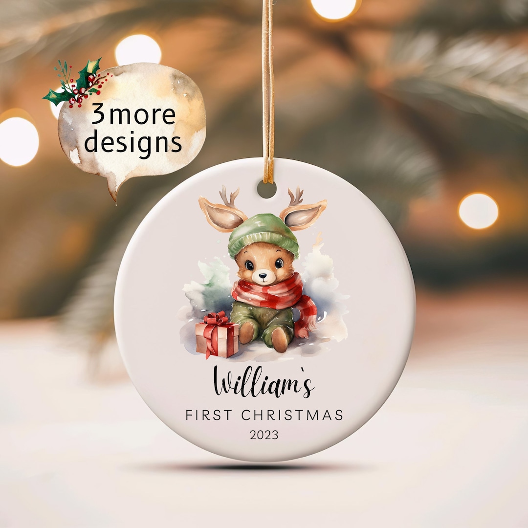Newborn First Christmas Bauble, Babies 1st Christmas Gift, Personalized ...