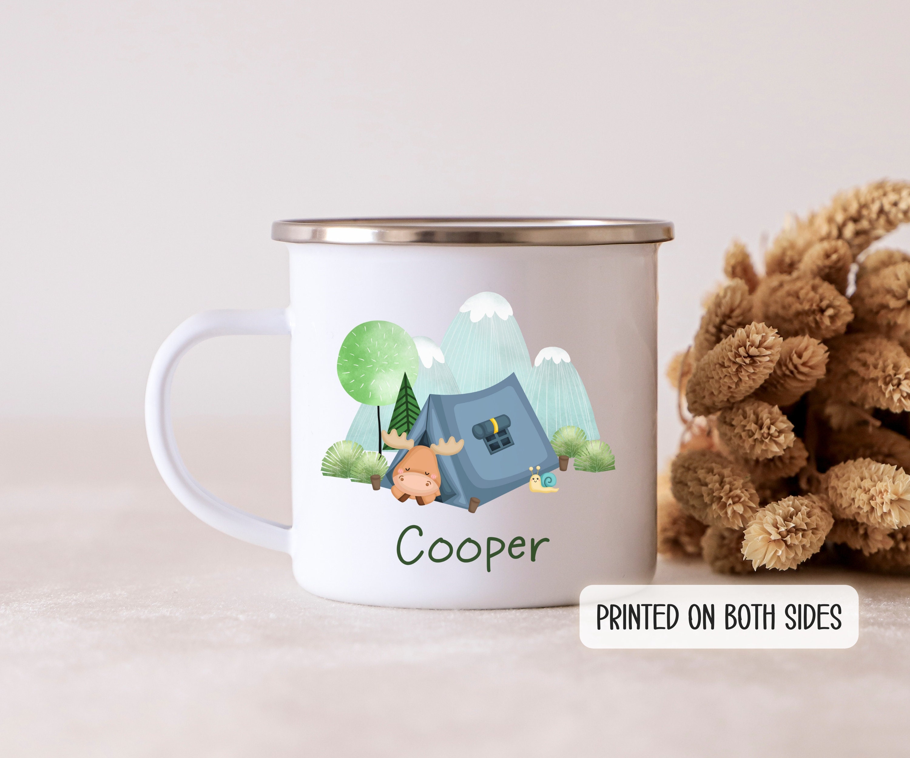 Personalized Kids Camping Mug, Custom Kids Camping Cup, Kids Camping ...