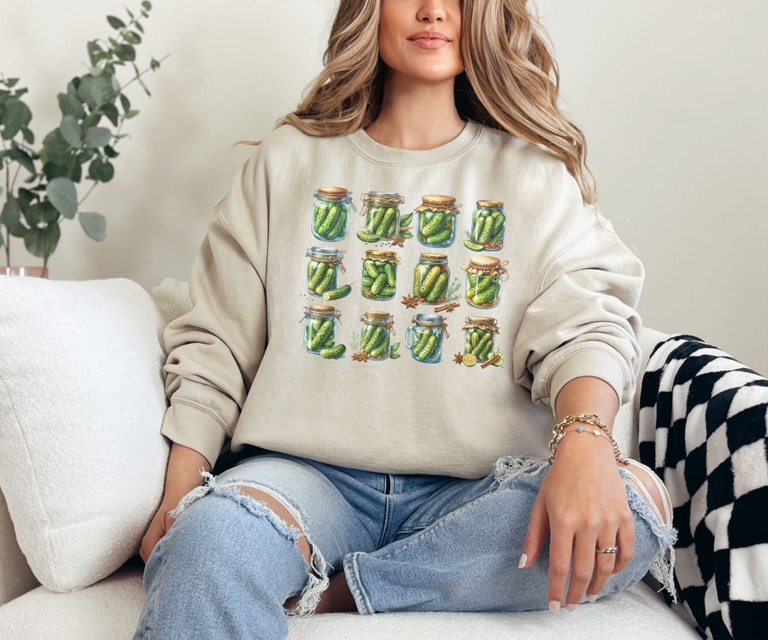 Pickle Jar Sweatshirt or Hoodie, Canned Pickles Sweatshirt, Pickle ...