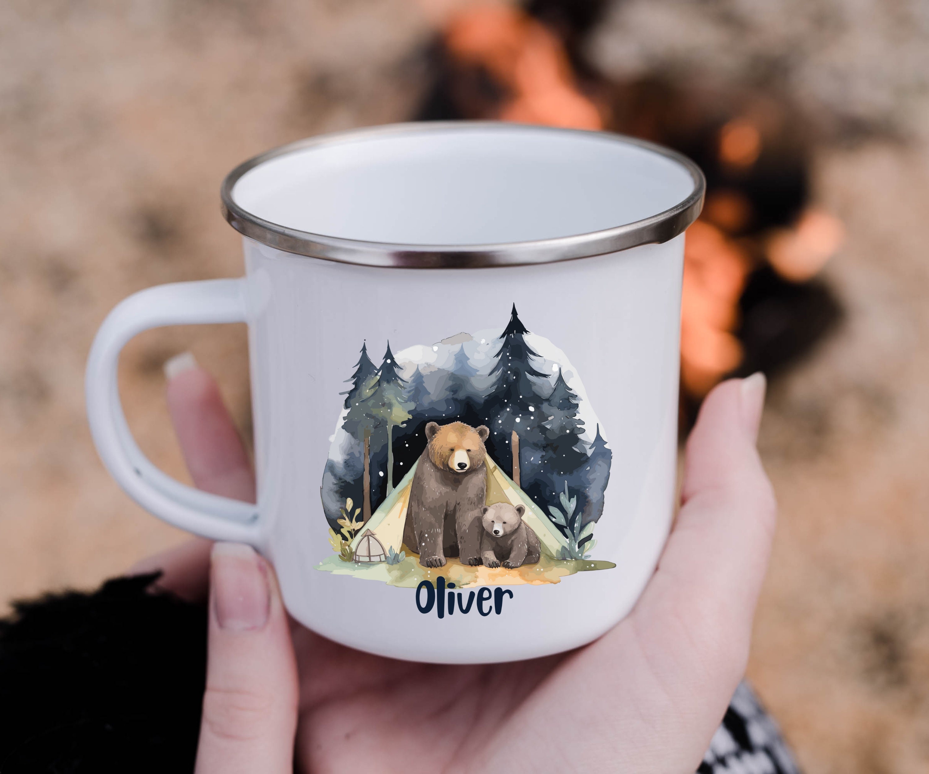 Personalized Kids Camping Mug, Custom Kids Camping Cup, Kids Camping ...
