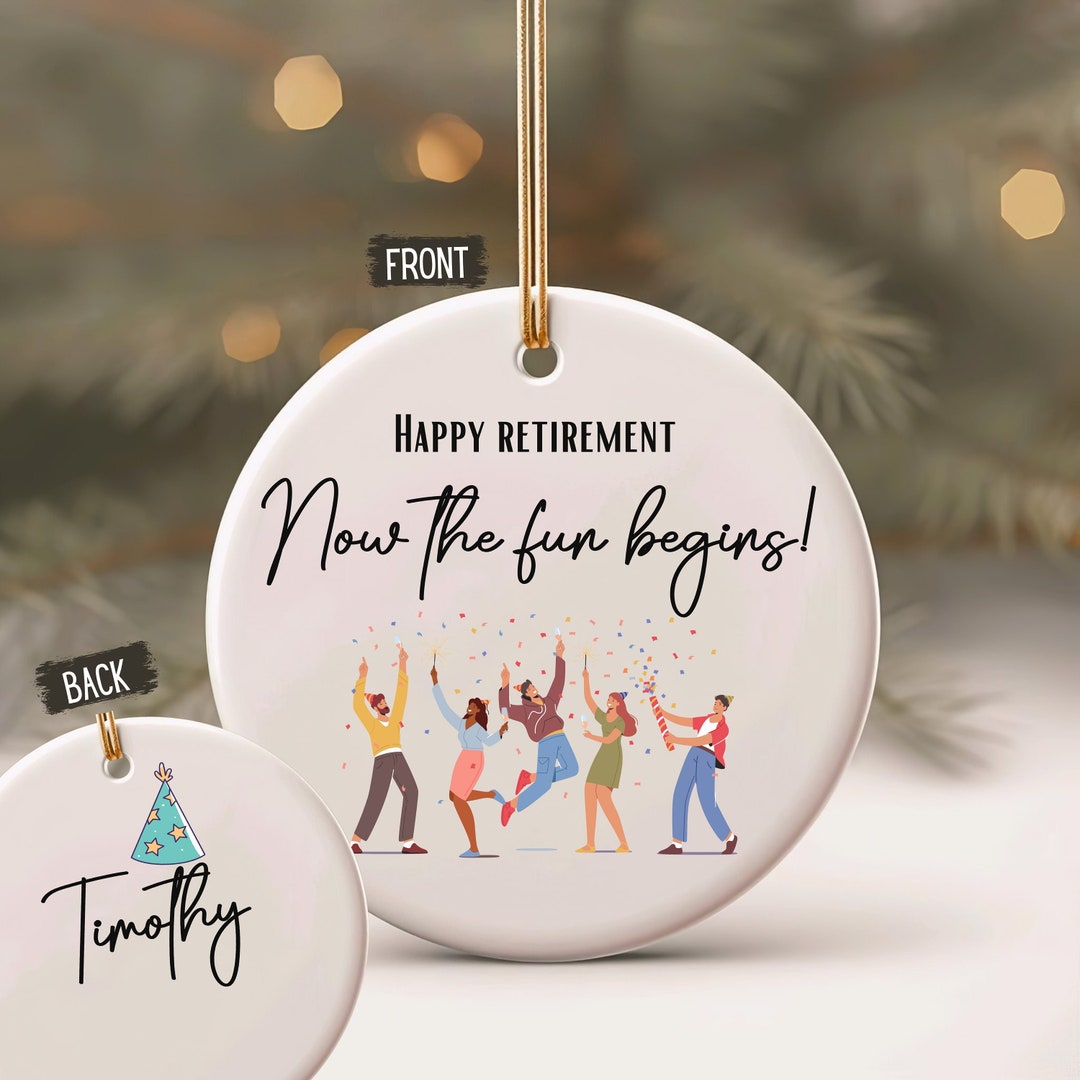 Personalized Retirement Gift, Custom Retirement Ornament, Leaving Work ...
