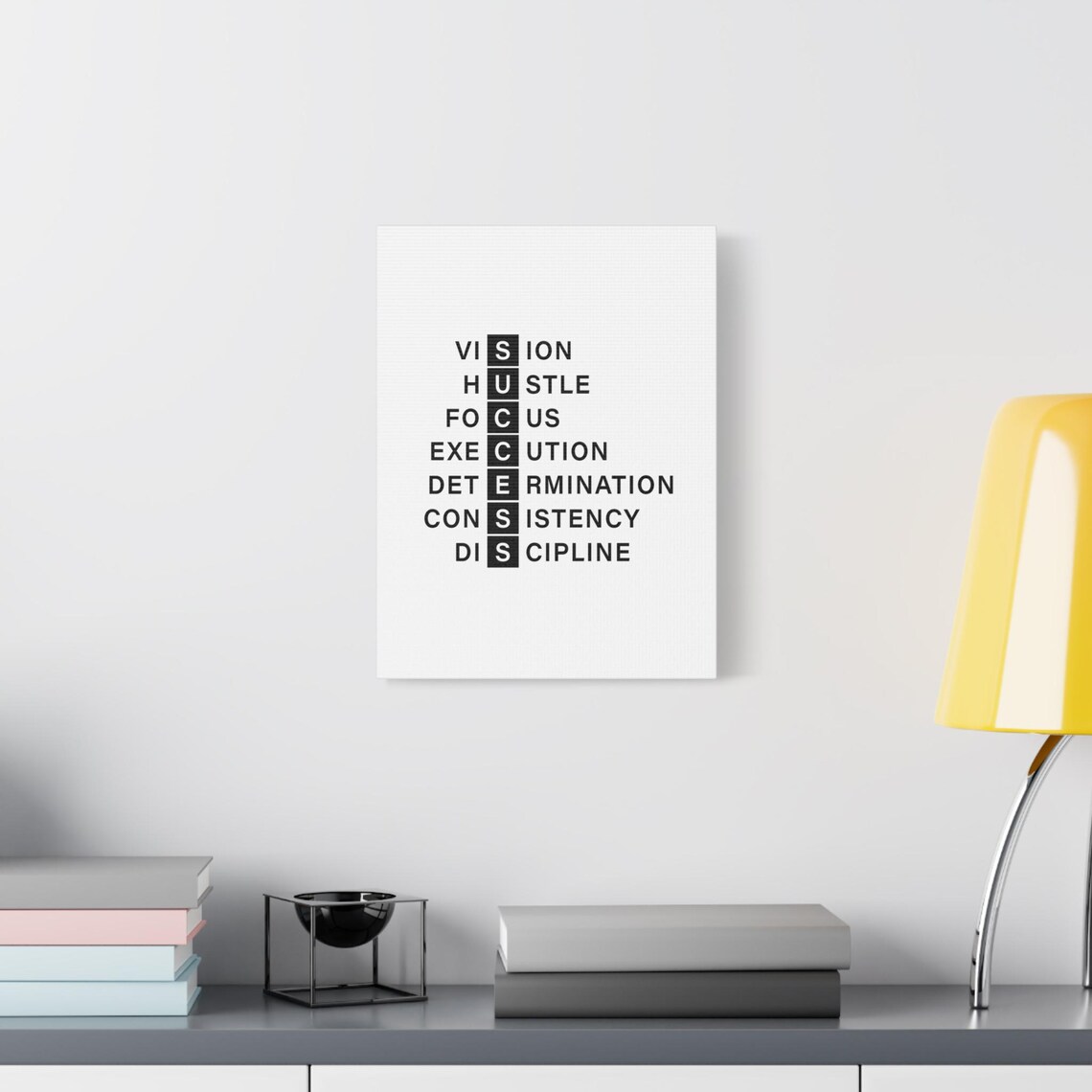 SUCCESS Acronym Motivational Wall Art | Unframed Matte Canvas - Etsy