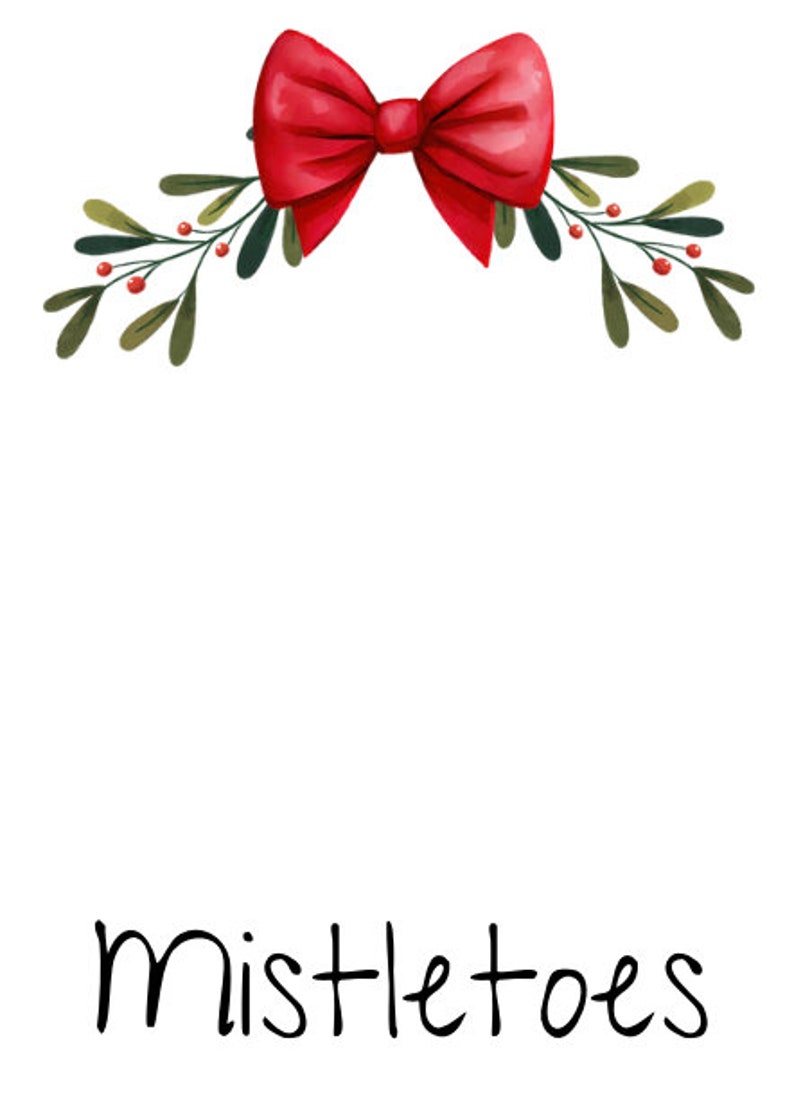 Christmas Holiday Footprint Mistletoes Craft - Etsy Australia