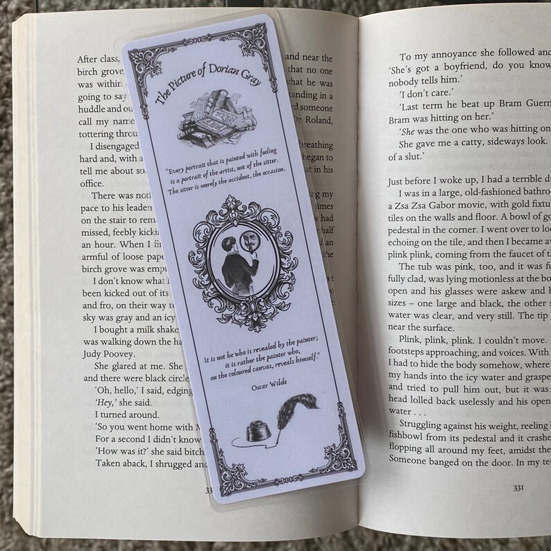 The Picture of Dorian Gray Bookmark Oscar Wilde I Basil Hallward I ...