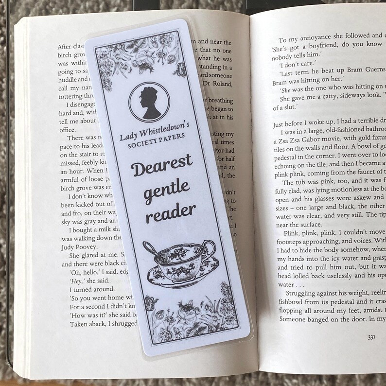 Dearest Gentle Reader Bridgerton Bookmark Lady Whistledown Netflix I ...