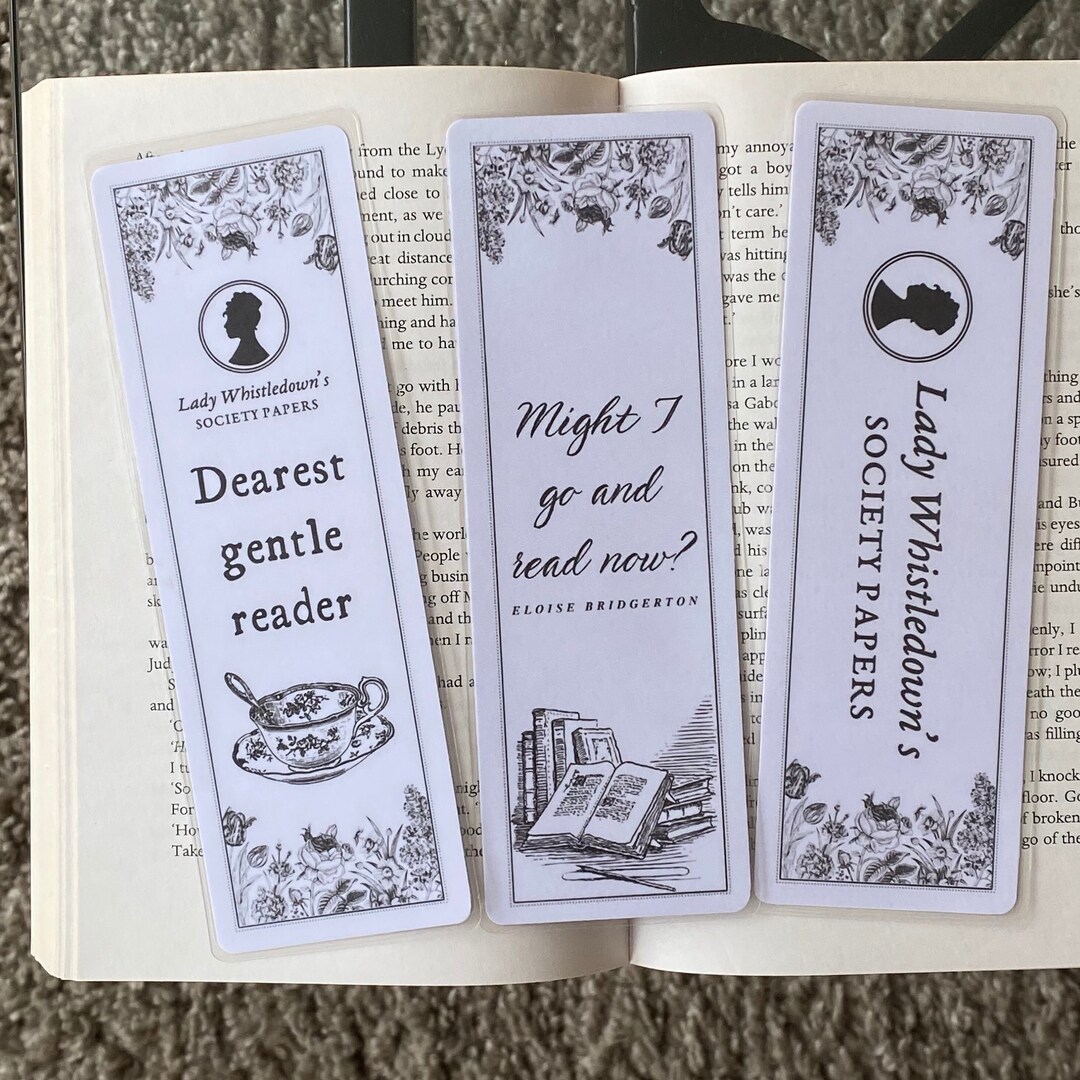 Bridgerton Bookmark BUNDLE I Lady Whistledown I Dearest Gentle Reader ...