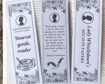 Dearest Gentle Reader Bridgerton Bookmark Lady Whistledown Netflix I ...