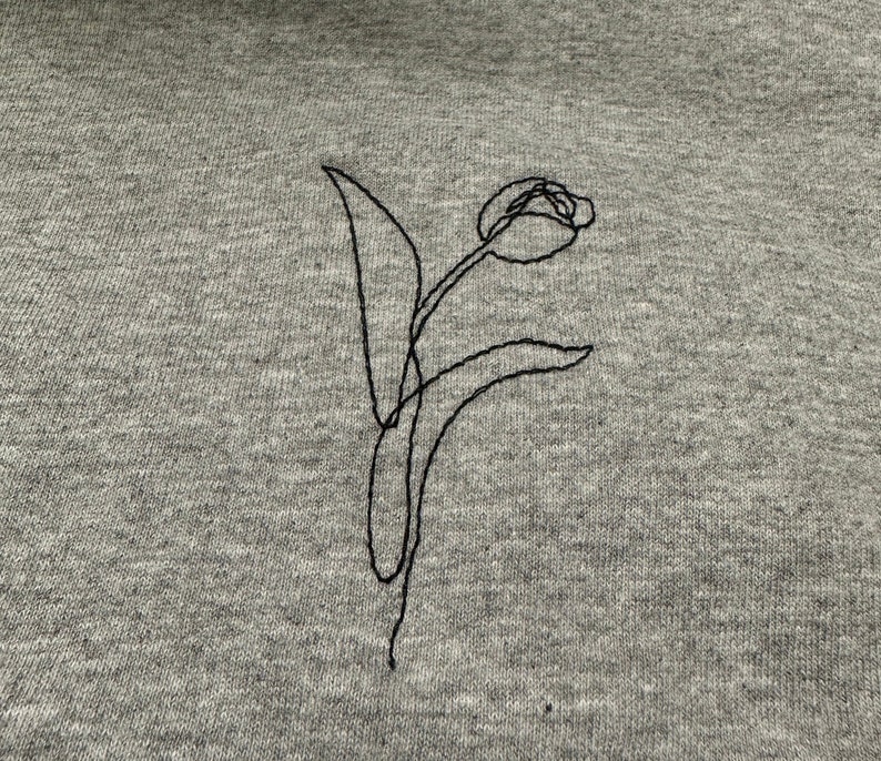 12 Line Art Flowers Machine Embroider Flower/botanical Designs, 2 Sizes ...