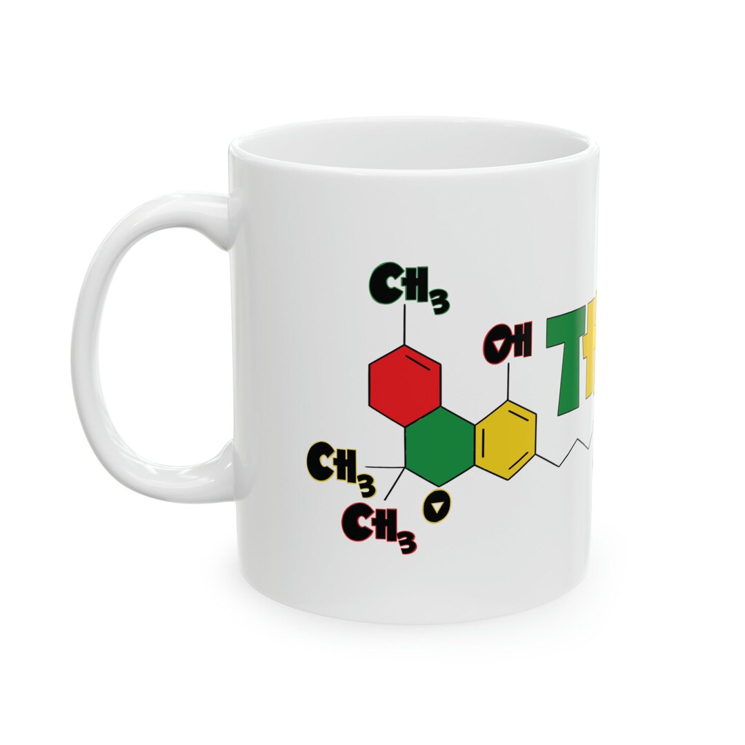 THC Structure Mug 11oz Marijuana Mug 420 Cups Weed Drinkware Cannabis ...