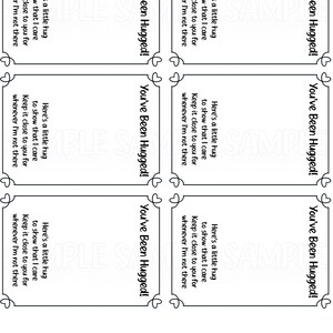 You’ve Been Hugged Pocket Hug Card - Instant Digital Download Card ...