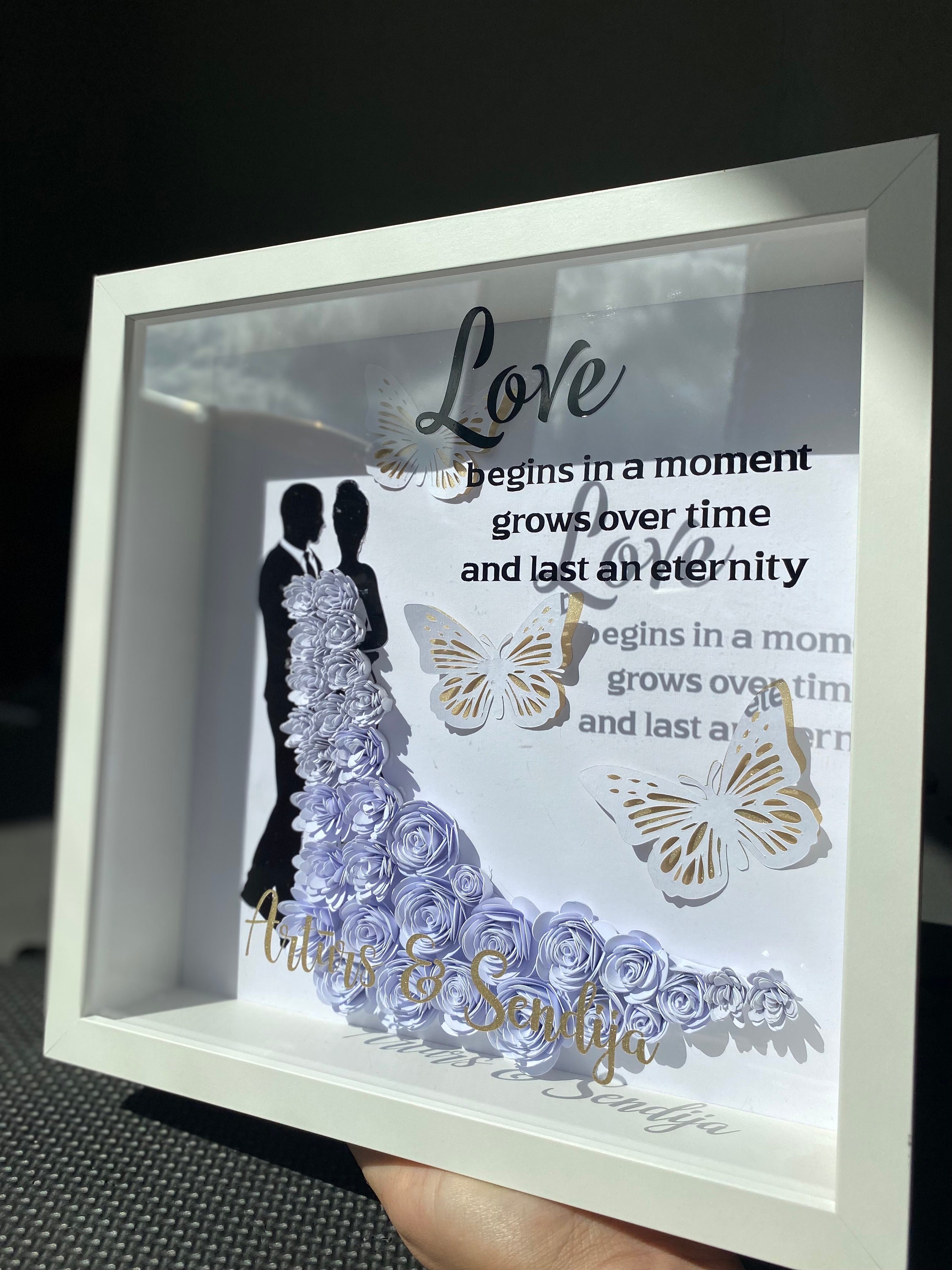 Personalised Wedding Shadow Box Frame - Etsy