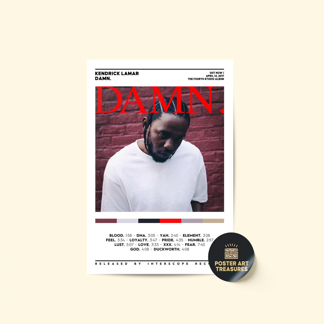 Kendrick Lamar DAMN. Album Poster / Album Cover Poster / - Etsy