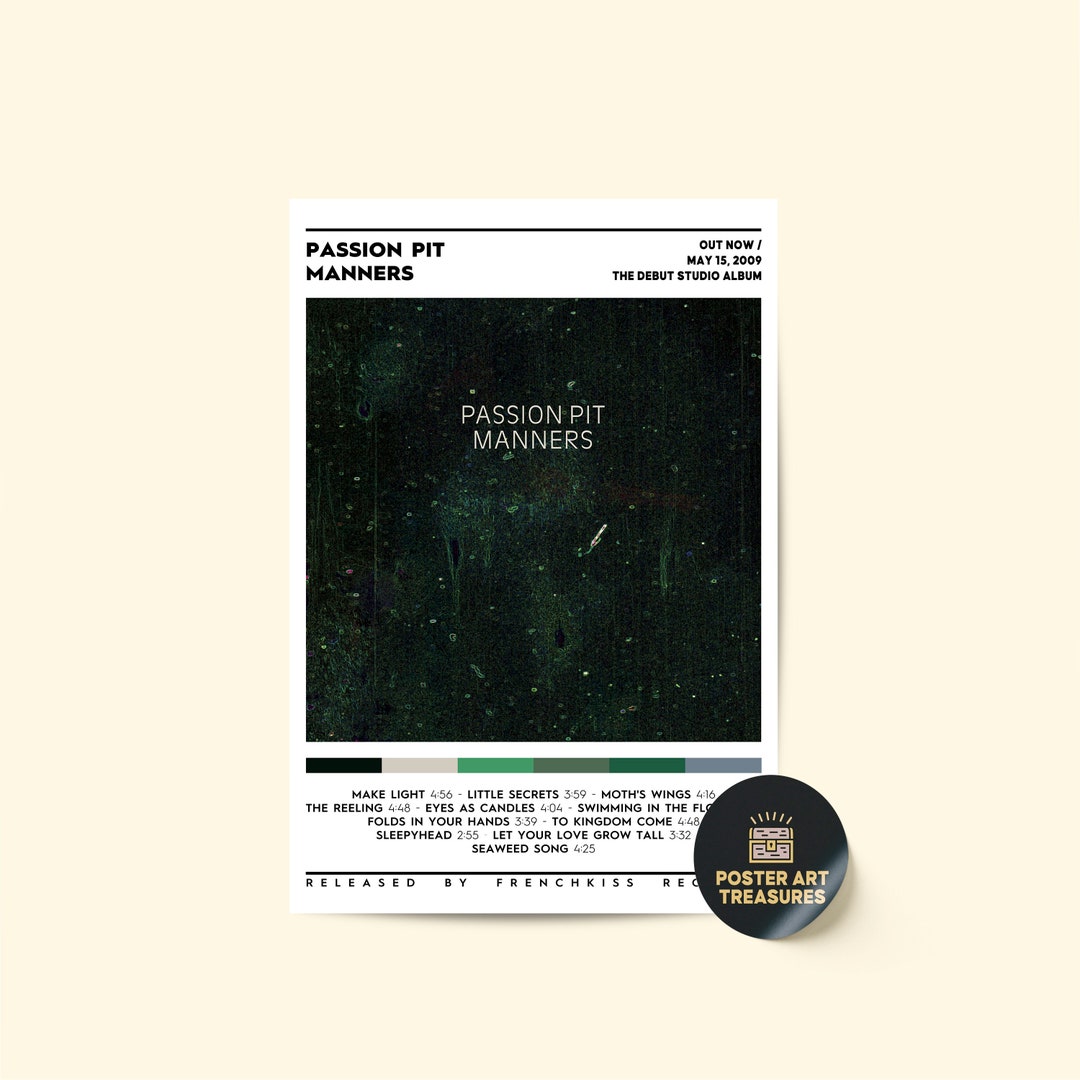 Passion Pit Manners Album Poster / Album Cover Poster / - Etsy