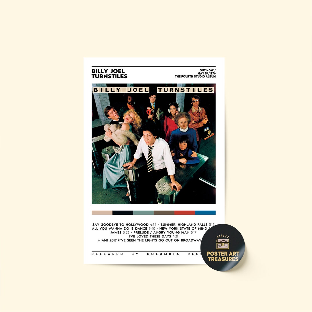 Billy Joel Turnstiles Album Poster / Album Cover Poster / - Etsy