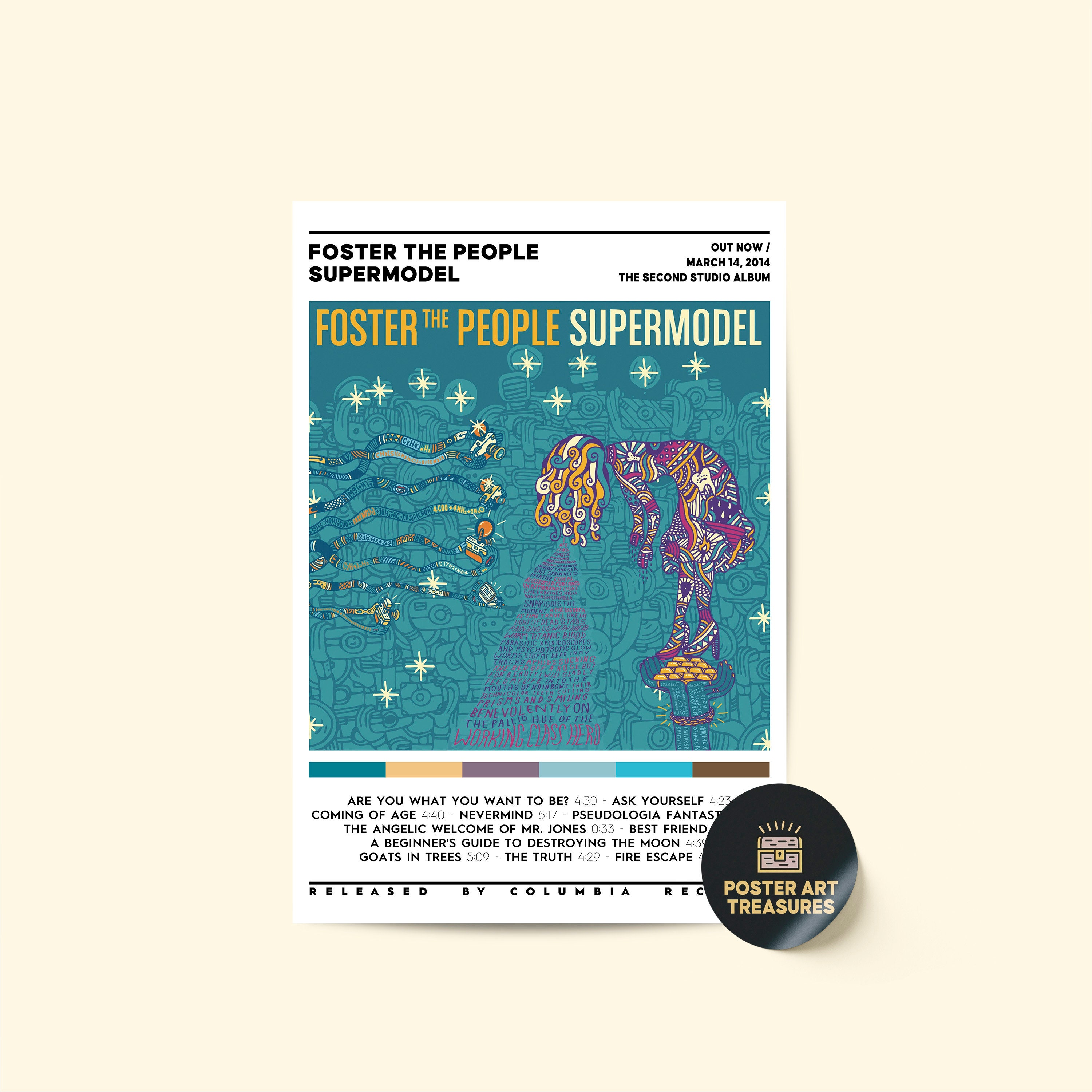 Foster the People Supermodel Poster / Album Cover Poster / 3 - Etsy