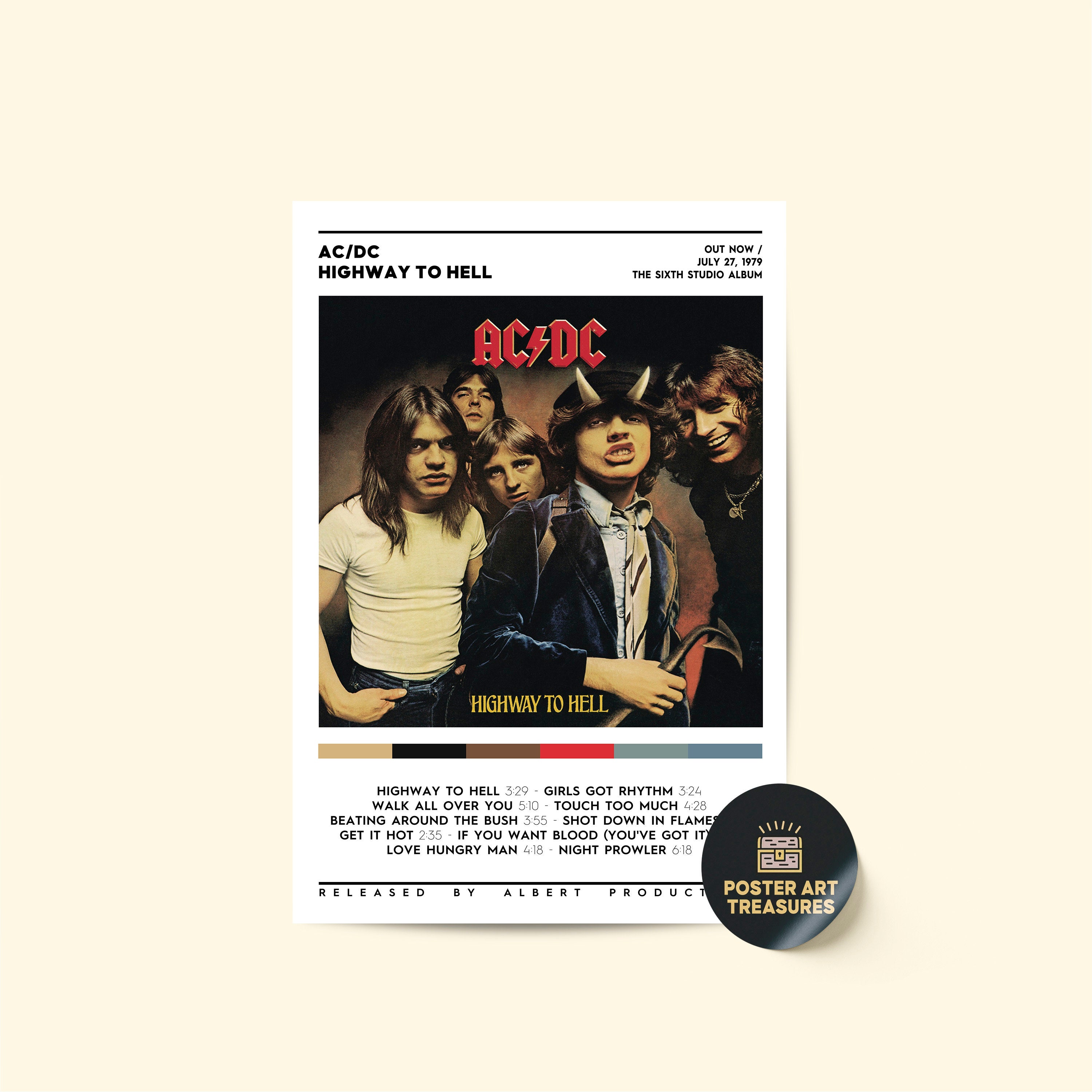 Acdc Powerage Album Poster Album Cover Poster Room Etsy
