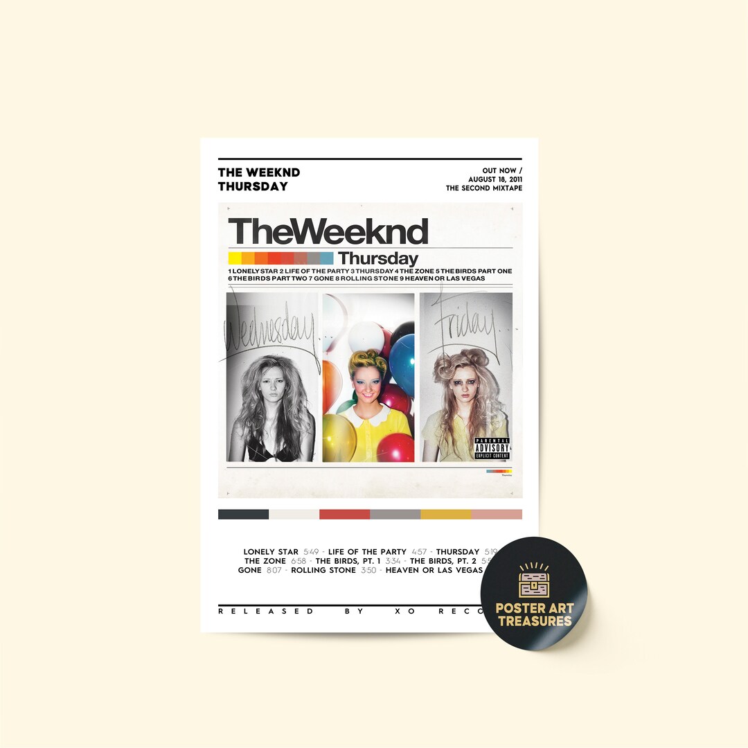 The Weeknd Thursday Album Poster / Album Cover Poster / Room - Etsy