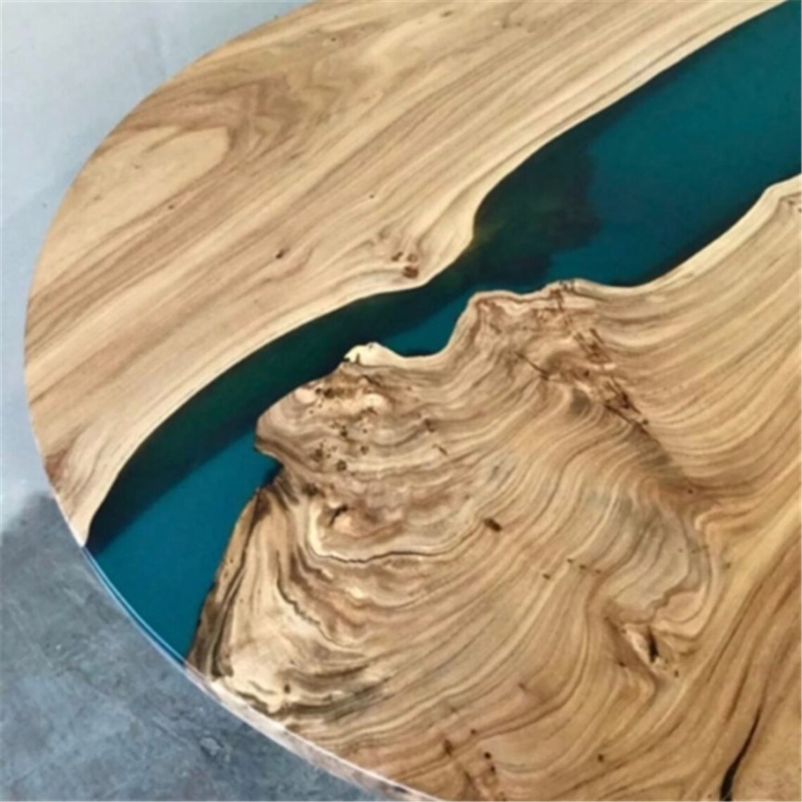 Epoxy Chestnut Table, Living Room Turkish Design Handmade Table ...